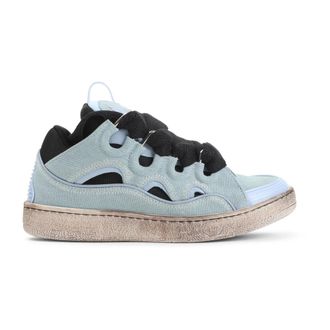 Lanvin Curb Leather Sneakers - - Shoes - Herren - Blau - 42 EU