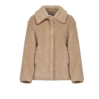 Max Mara Tritone Cropped Teddy Coat - - Jackets - Damen - Beige - S