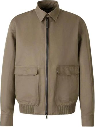 Brioni Homme, Vestes, Vert, Taille: L Veste en lin/coton