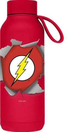 Quokka Thermosflasche aus solidem Edelstahl mit Aufhänger Cherry Red 510 ml Flash