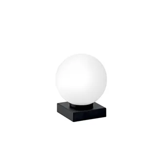 Luce-Ambiente-Design Enoire Table Lamp in Black Metal with White Glass Diffuser