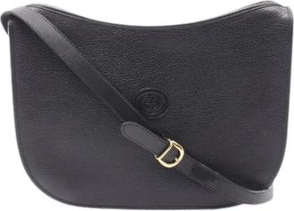 Gucci Pre-owned Sac bandouli&egrave;re Interlocking G en cuir - Femme - Pre-owned - Noir - Taille: ONE Size