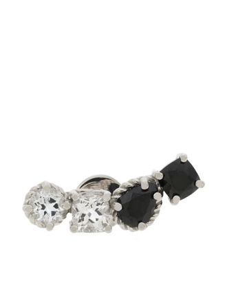 Dolce & Gabbana boucle doreille Single Rainbow Monochrome en or blanc 18ct