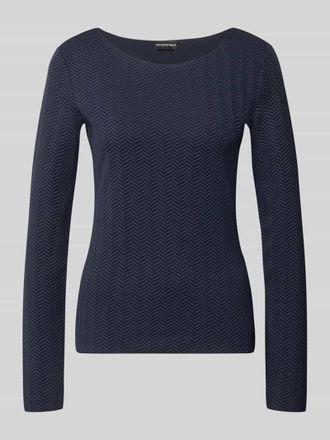 Emporio Armani Regular Fit Longsleeve mit Strukturmuster