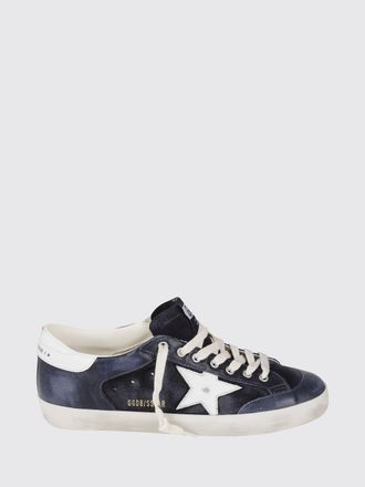 Golden Goose Baskets Super-Star en cuir avec effet us&eacute; et &eacute;toile contrastante