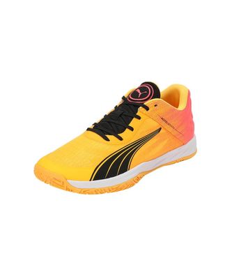 Puma Unisex Accelerate Turbo Indoor Court Shoe, Sun Stream-Sunset Glow Black, 36 EU