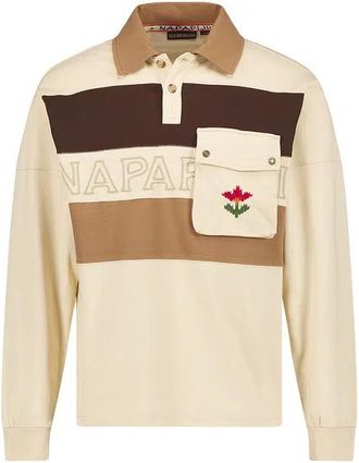 Napapijri Herren Polo-Shirt beige Baumwoll-Jersey