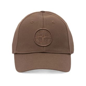 Stone Island Homme, Accessoires, Brun, Taille: ONE Size Casquette de baseball avec broderie boussole