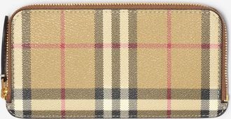 Burberry Grand porte-cartes zipp&eacute; Check