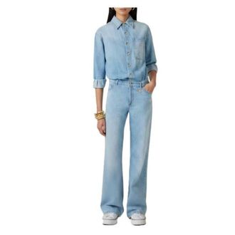Elisabetta Franchi Damen, Jumpsuits & Playsuits, Blau, MGr&ouml;&szlig;e