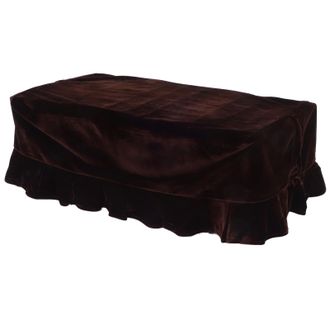 BESPORTBLE TOMETURE Komfortabler Klavierhocker Sitzbezug aus Knitterarmem Pl&uuml;sch Elastisch Kaffeebraun Schutzh&uuml;lle f&uuml;r Klavierbank gegen Flecken und Kratzer Geei