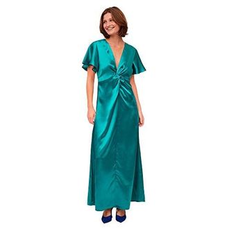 Vila VISITTAS V-Neck S/S Maxi Dress-Noos Robe, Alhambra, 44 Femme