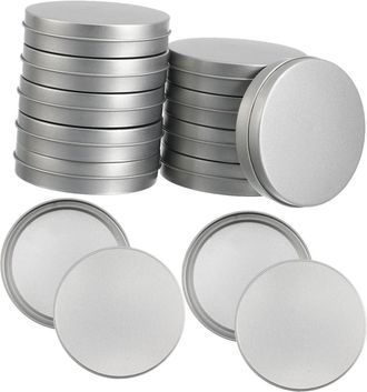 Cabilock 12 St&uuml;ck Teiliges Runde Metalldosen aus Metall Leere Aufbewahrungsdosen mit Deckel Tragbare und Stilvolle Blechdosen f&uuml;r Kosmetik S&uuml;&szlig;igkeiten und Klei