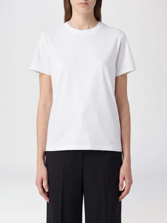 STUDIO NICHOLSON T-shirt &agrave; manches courtes en pur coton avec col rond