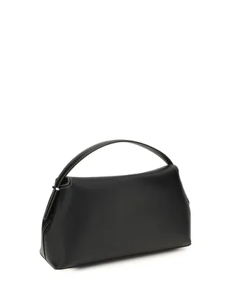 Toteme Womens Handbag T-Lock Black Calf Leather Handbags Hand Bags