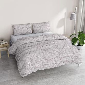 Italian Bed Linen Bettwäsche Athena mit Bettbezug und Kissenbezügen, Bedruckt, Jane Rosa, Doppelbett