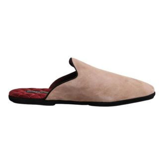 Dolce & Gabbana Beige Wildleder Ledersandalen Flache Schuhe - - Shoes - Herren - Beige - 43 EU
