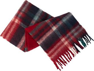 Trespass Foulard unisexe adulte avec motif &agrave; carreaux et pompons Lewes, Rouge, EACH