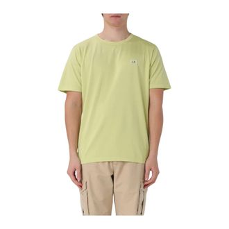 C.P. Company Baumwoll-T-Shirt mit Rundhalsausschnitt - - Tops - Herren - Gelb - S
