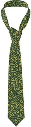 Generic Cravate Cheval Porte-Bonheur Vert Or Classique Necktie Formelle Cravate DAffaires Pour Affaires L&Eacute;cole Accessoires