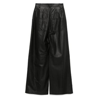 Yves Salomon Lambskin Trousers - Black