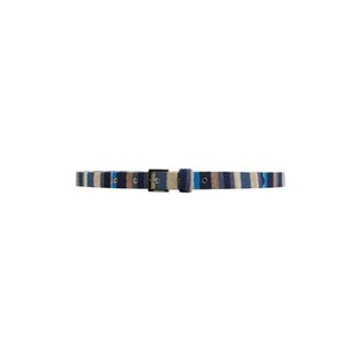 Gallo Gallo, Femme, Accessoires, Multicolore, Taille: S/M Ceinture en polaire bleue à rayures multicolores pour femmes