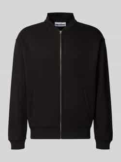 Review Regular Fit Bomberjacke aus Baumwoll-Mix mit Stehkragen