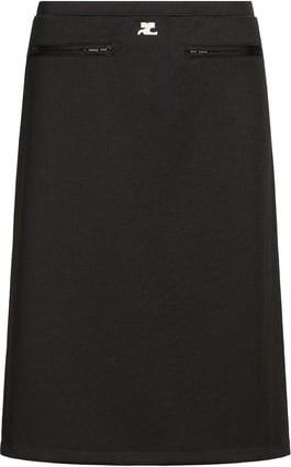 Courrèges kurzer rechter Rock - schwarz