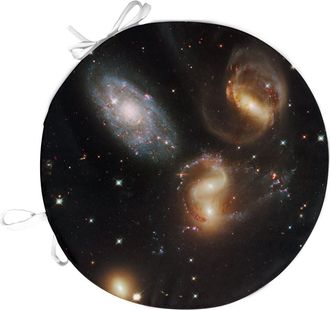 Fabulous Stuhlkissen, rund, Milchstraße, Galaxie, Universum, Weltraum, Stern, 40 cm - Stuhlkissen