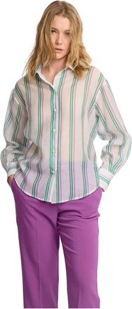 Kocca Femme, Blouses et Chemises, Multicolore, Taille: 44 FR Blouse ray&eacute;e slim &agrave; manches longues
