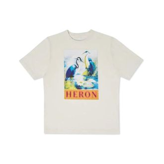 Heron Preston Homme, Tops, Blanc, Taille: XS T-shirt Halftone Logo