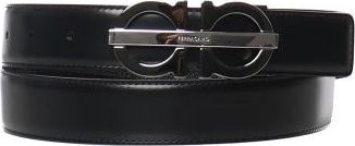 Ferragamo Homme, Accessoires, Noir, Taille: 95 CM Ceinture Gancini