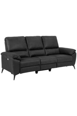 CARRYHOME 3-Sitzer-Sofa, Grau, Textil, 215x102x96 cm, motorische Relaxfunktion, USB-C-Anschluss, Wohnzimmer, Sofas & Couches, Sofas, 3-Sitzer Sofas