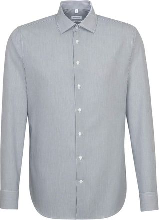 Seidensticker Herren Seidensticker Herren Business Hemd Shaped Fit Businesshemd, Blau (Dunkelblau 19), 41