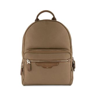 Santoni Rucksack mit genarbter Textur - - Bags - Herren - Beige - ONE SIZE