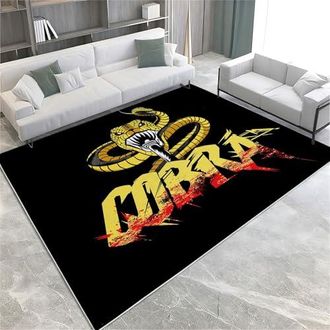 Generic Cobra Dor&eacute; Tapis Salon 120 x 170 cm, Tapis Poil Court Lavable en Machine & Antid&eacute;rapant - Moquette Doux et Moelleux pour Salon Chambre Adulte Salle &agrave; 