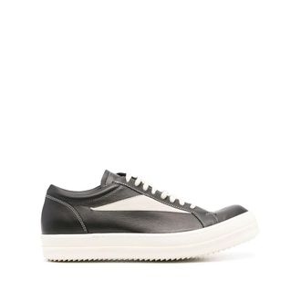 Rick Owens Homme, Chaussures, Noir, Taille: 43 EU Baskets Noir avec Semelle en Caoutchouc