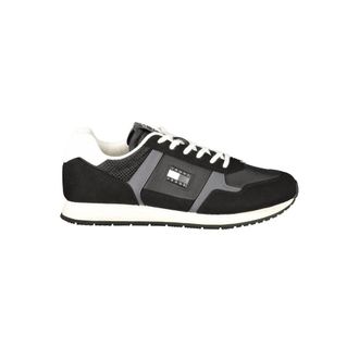 Tommy Hilfiger Schwarzer Herren Sneaker mit Auff&auml;lligen Details - - Shoes - Herren - Schwarzk - 40 EU