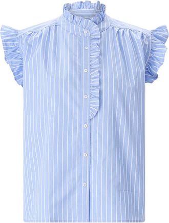 Emily van den Bergh Femme, Blouses et Chemises, Bleu, Taille: 36 FR Chemises