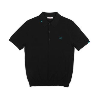 Sun 68 Navy Polo Shirt Filo - - Tops - Herren - Blau - S