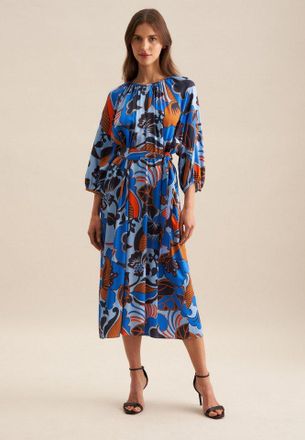 Seidensticker Sommerkleid Schwarze Rose 3/4 Rundhals Floral