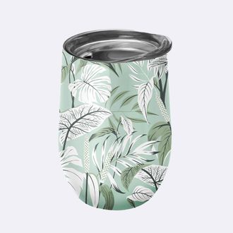 chic.mic Thermobecher - Trinkbecher bioloco office 420 ml Edelstahl (Mint Leaves)