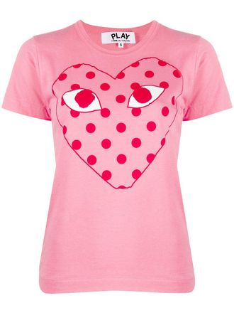 Comme Des Garçons t-shirt à pois - Rose