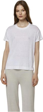 Daniele Fiesoli Femme, Tops, Blanc, Taille: 44 FR T-Shirt Leinen Dd6327