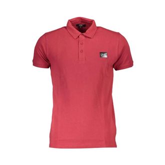 Cavalli Homme, Tops, Rouge, Taille: M Polo à Manches Courtes