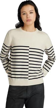 G-Star G-Star Femme Pull Broken Stripe, Beige (antique white D24489-D563-G286), S