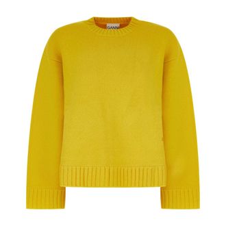 Ganni Pull en maille - Femme - Pulls - Jaune - Taille: 36 FR