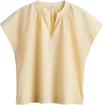 OPUS Top kurze mouw 10575412274444 - - Blouses & Shirts - Damen - Gelb - M