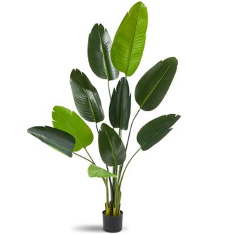 TecTake Paradiesvogelbaum, k&uuml;nstliche Zimmerpflanzen, Kunstblumen wie echt, k&uuml;nstliche Pflanzen, Deko Wohnzimmer, K&uuml;che, Badezimmer Deko, Schlafzimmer Deko, F