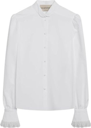 Valentino Garavani Femme, Blouses et Chemises, Blanc, Taille: 38 FR Camicia Ricamo
